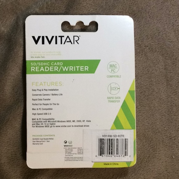 Vivitar | Other | Vivitar Sadsdhc Card Readerwriter | Poshmark